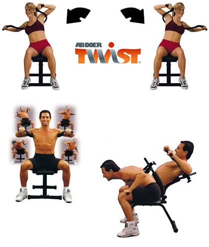 AB DOER TWIST PANCA PER ADDOMINALI ALTI, BASSI, LATERALI, CON DVD E ...
